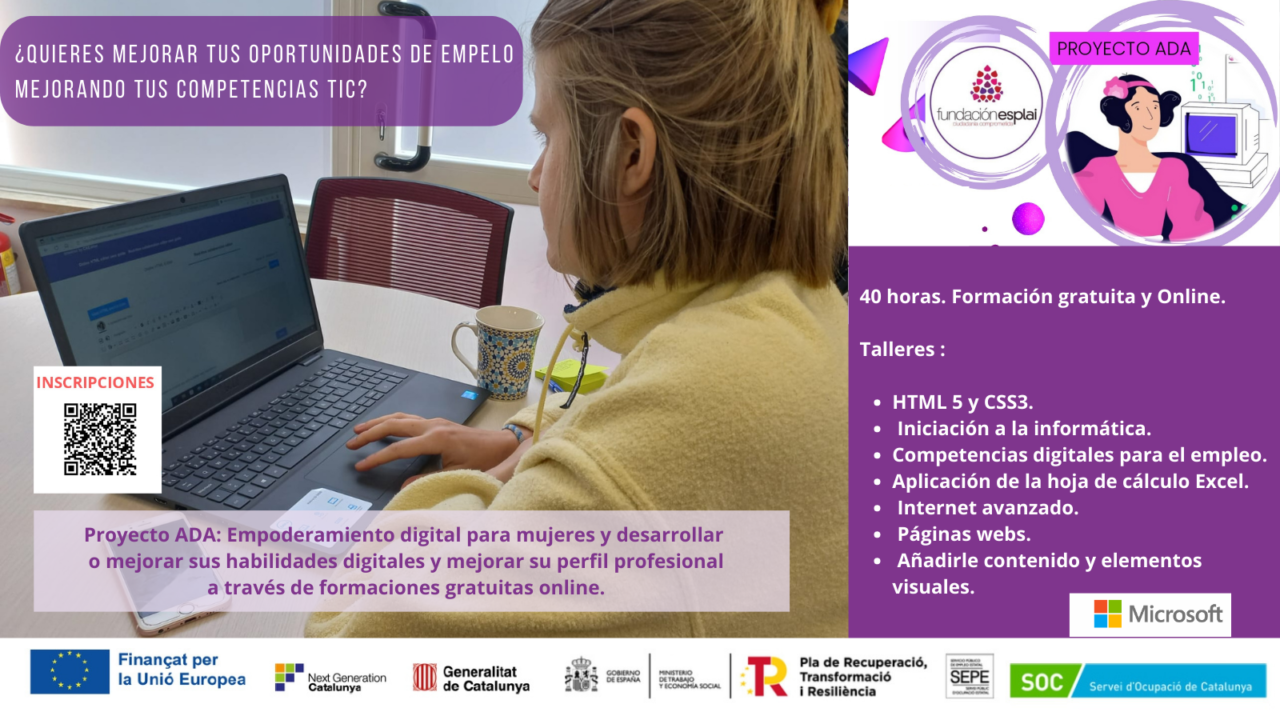 Proyecto ADA: Empoderamiento digital para mujeres - Fundación Esplai